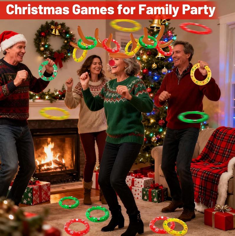 Christmas Games Gifts for Kids Teen Adults, Inflatable Reindeer Antler ...