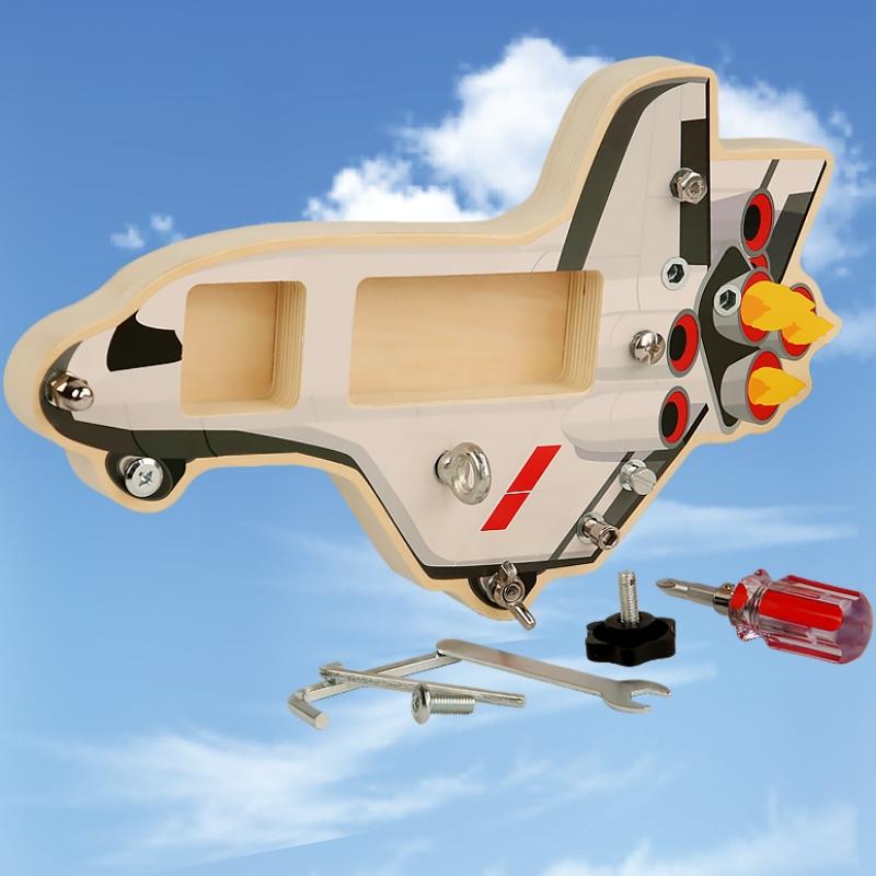 Space Ship Theme Busy Board Toy Set, Montessori Early Education, Logic ...