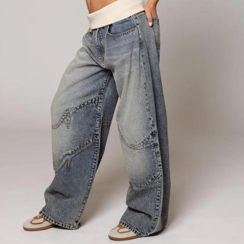 REVICE Women's Jeans Pants Fashion Loose Fit Casual Low Rise Denim ...
