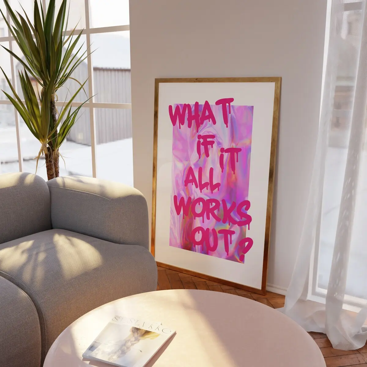 What if - FUNKY Trendy Wall Art Poster |Aesthetic Art Print|Preppy ...