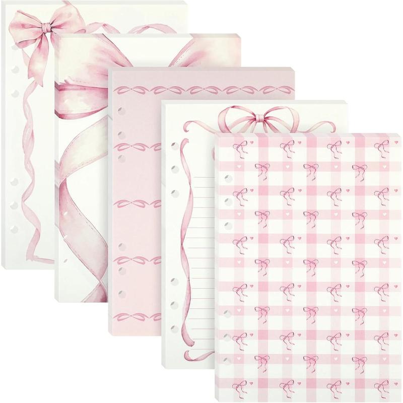 100 Sheets Bow A5 Refills Paper for Planner Inserts Binder, Thick 6 ...