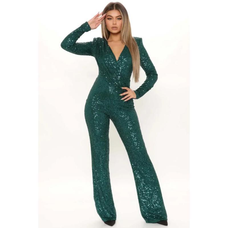 elegant party jumpsuit Y2K Elegant Spring Jumpsuit Women Deep V Neck ...