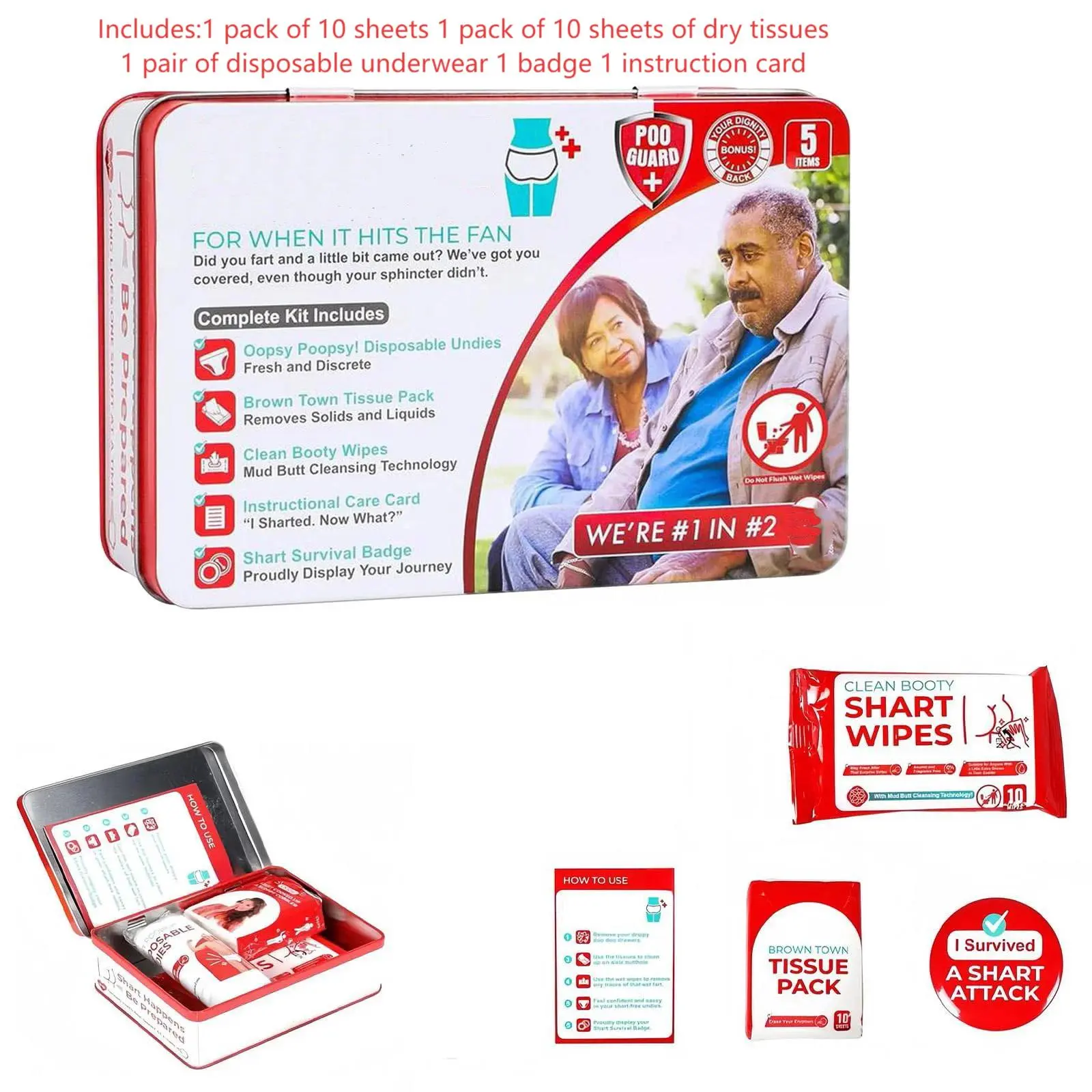 2026 Funny Kit Poop Prank Set Contains Funny Shart Survival Kit. Prank ...