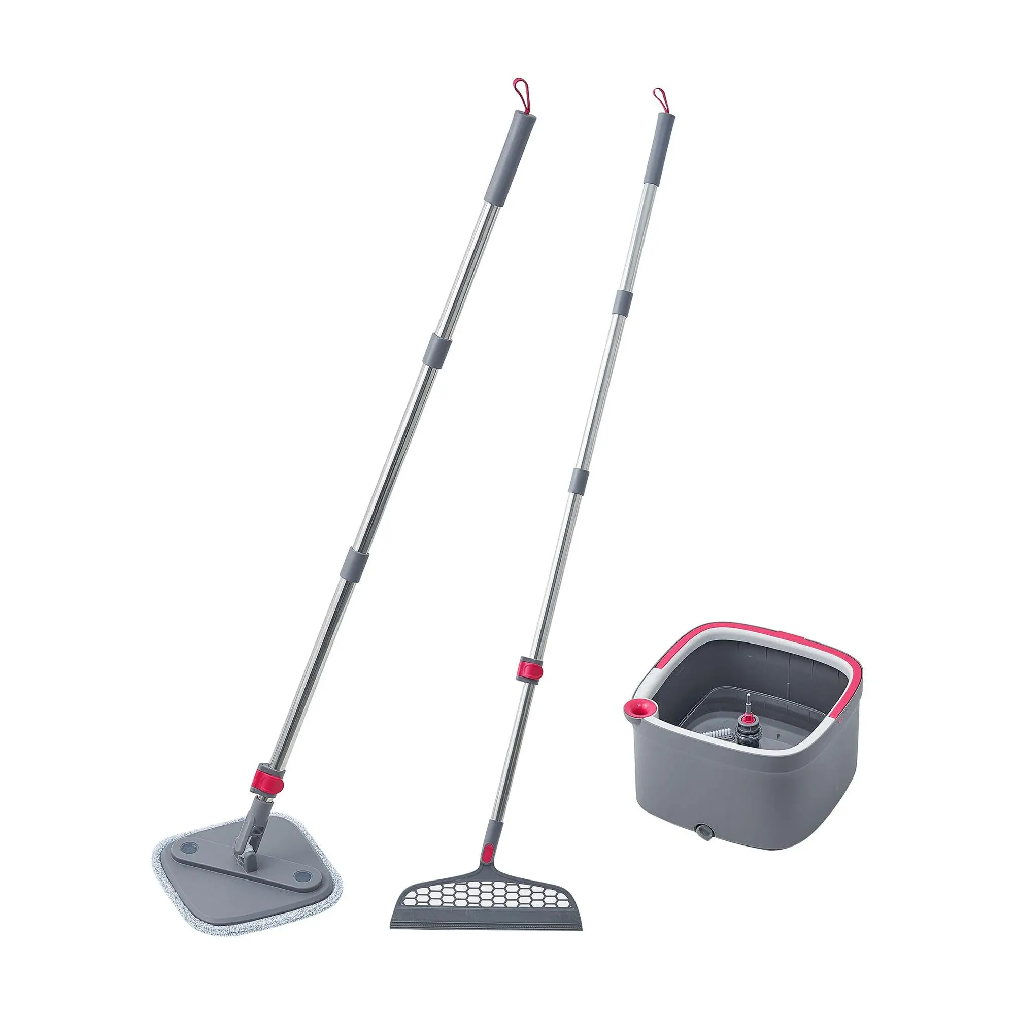 True & Tidy Mop & Bucket System with Silicone Floor Sweeper - TikTok Shop