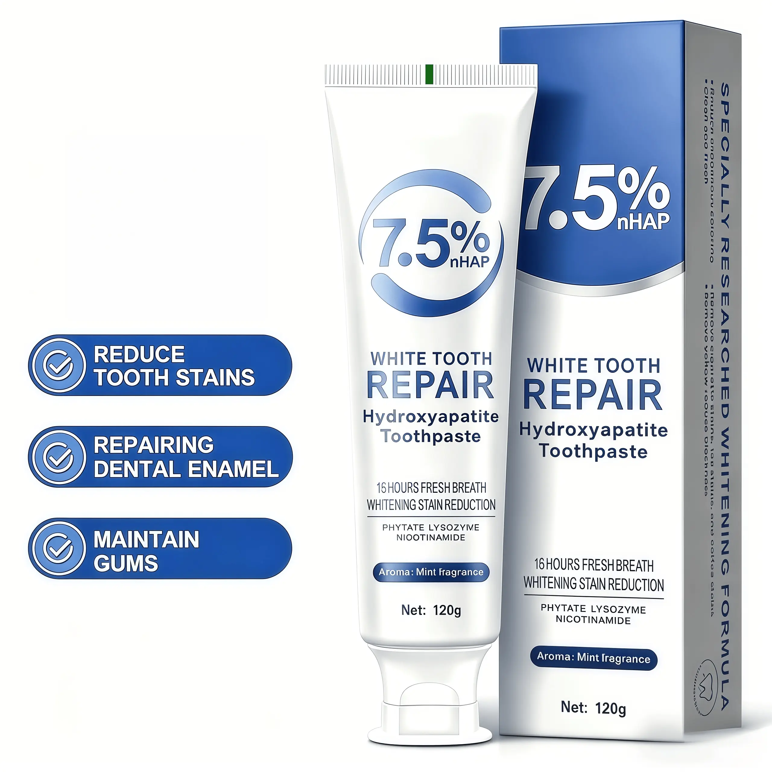 7.5% Nano Hydroxyapatite Toothpaste | Enamel Repair, Sensitivity Relief ...