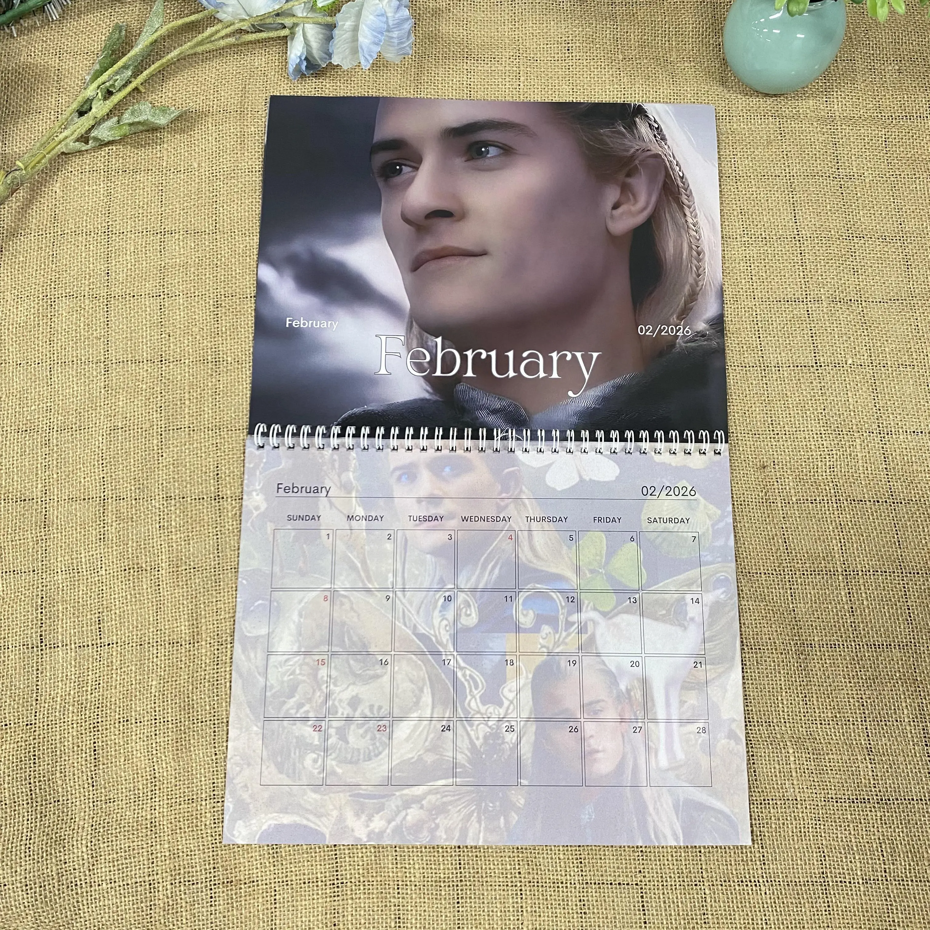 Legolas LOTR Lord of The Rings 2026 Wall Calendar Monthly Planner ...