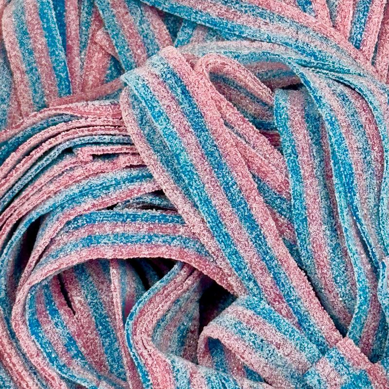 Sour Power Candy Belts – Assorted Flavors (Berry Blue, Cotton Candy ...