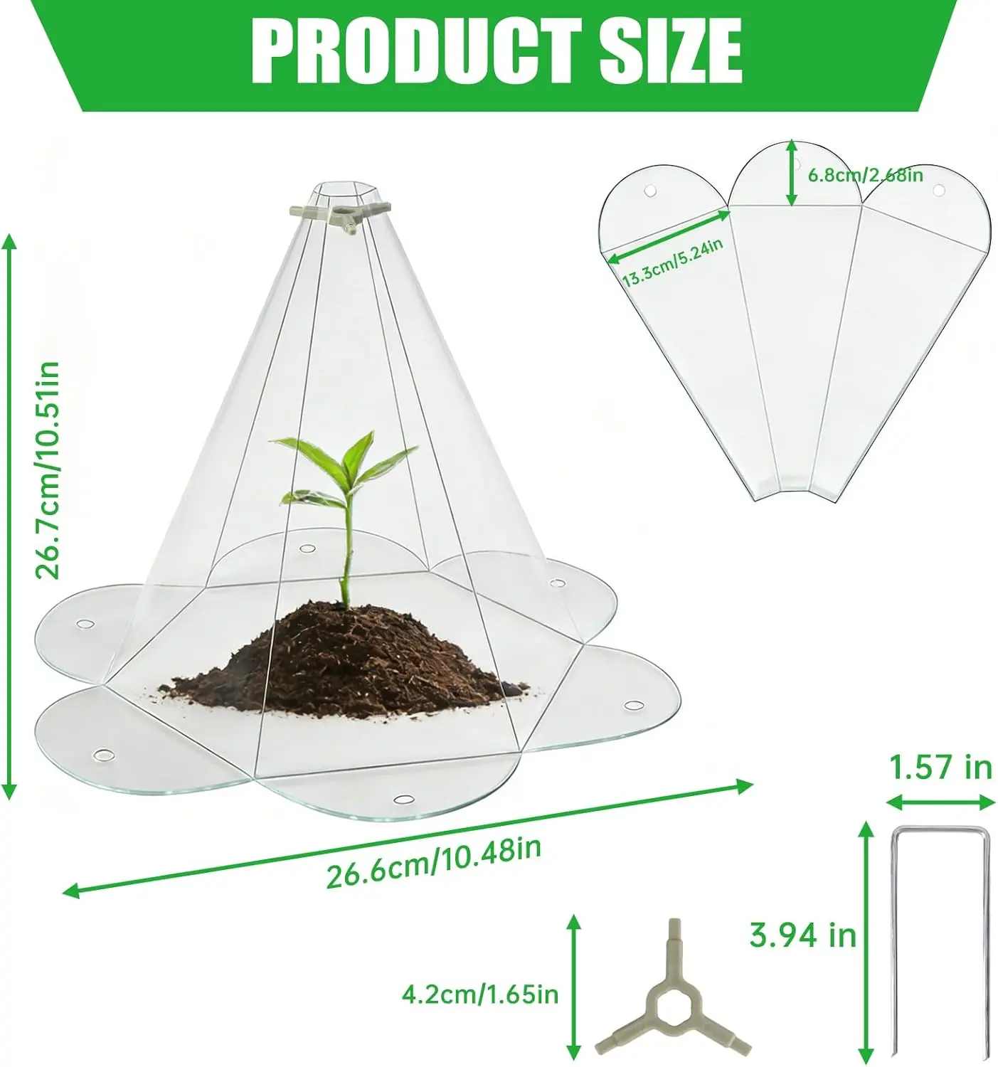 20 Pack Garden Cloches for Plants, Larger Plant Covers Freeze ...