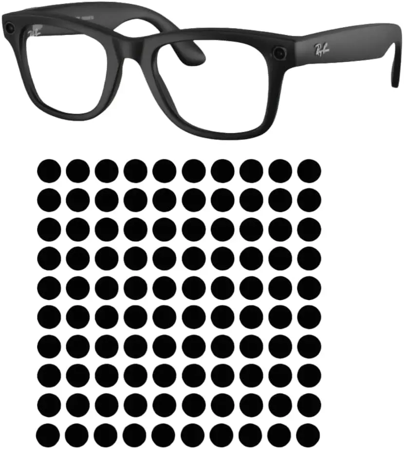 100pcs LED Light Blocking Stickers for Ray-Ban Meta Wayfarer/Skyler ...