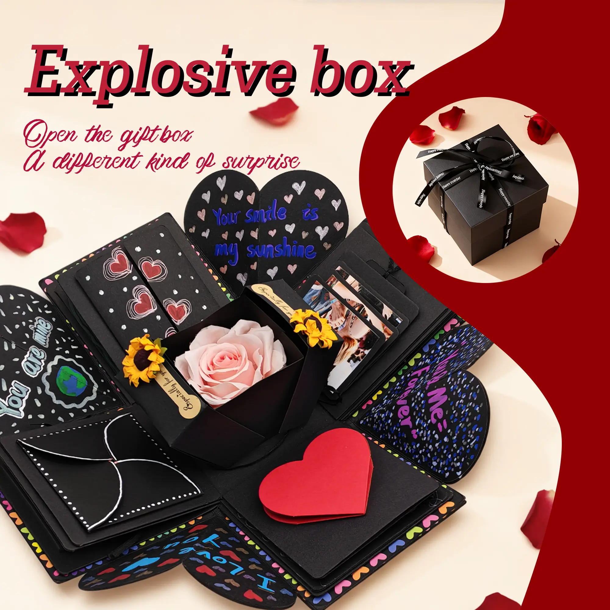 【2026 Gift】DIY Explosion Photo Box, 1 Box RomanticSurprise Gift Box ...