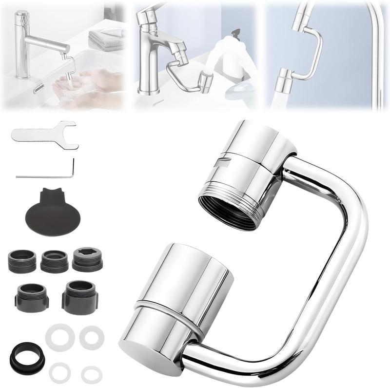 Universal Sink Faucet 1440° Rotatable Aerator Extension U Shaped ...
