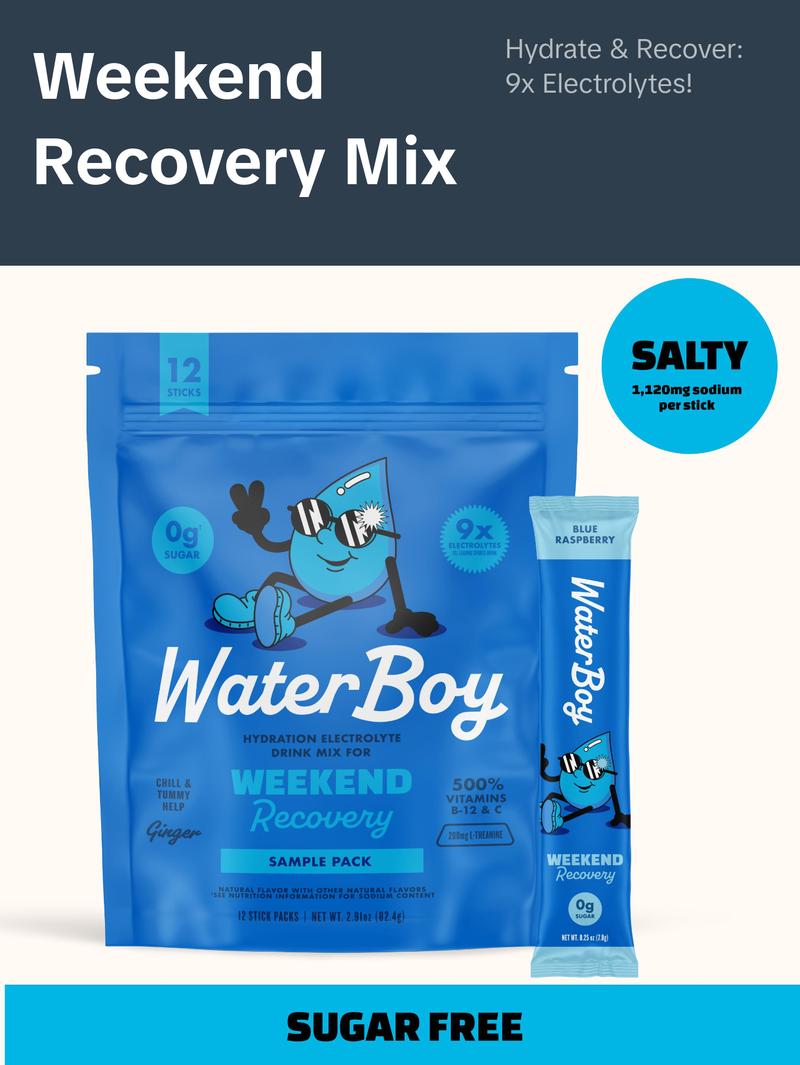 Waterboy Weekend Recovery | 9x Electrolytes & Sugar Free | Plus L ...