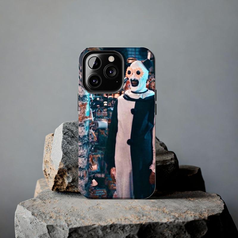 Terrifier 2 Horror Scene with Art the Clown Chasing Character Phone ...