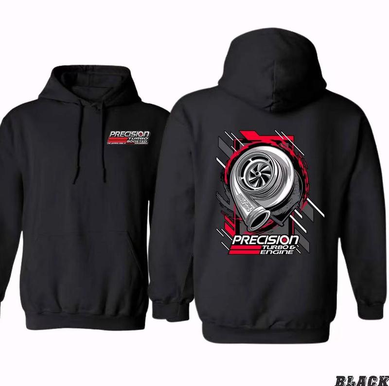 Precision Turbo Engine Graphic Hoodie High-boost Streetwear For Car ...
