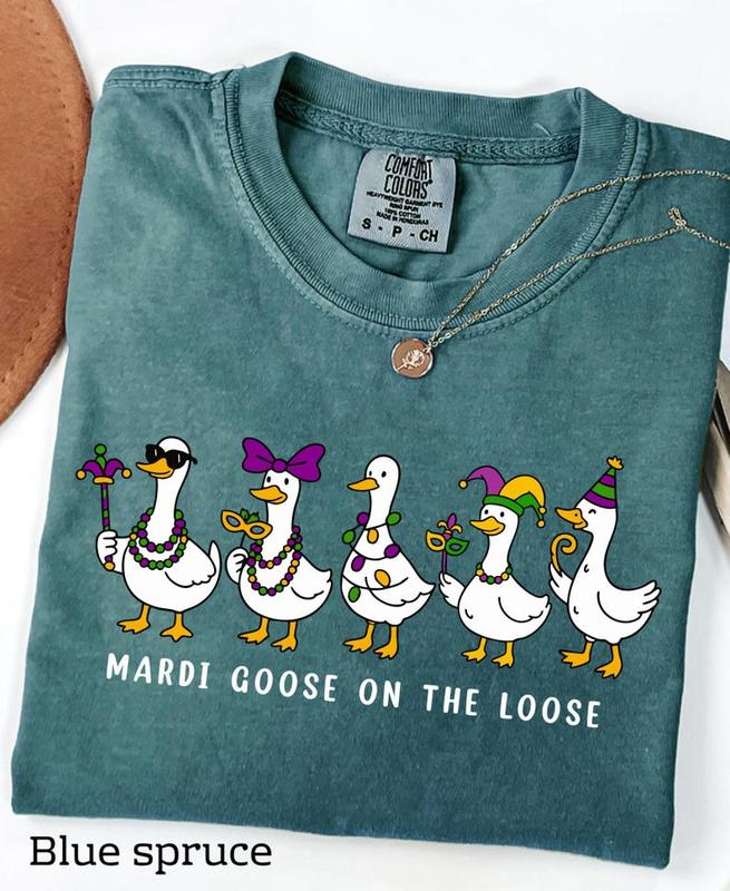 Comfort Colors Mardi Gras Silly Goose Vintage T-shirt 2026 Coquette ...