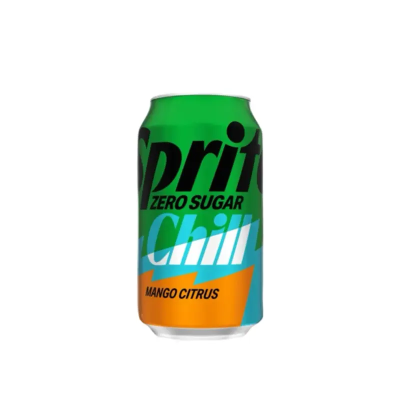 Zero sugar Sprite Chill Mango Citrus 12oz Cans Pack of 12 Soda Drink ...