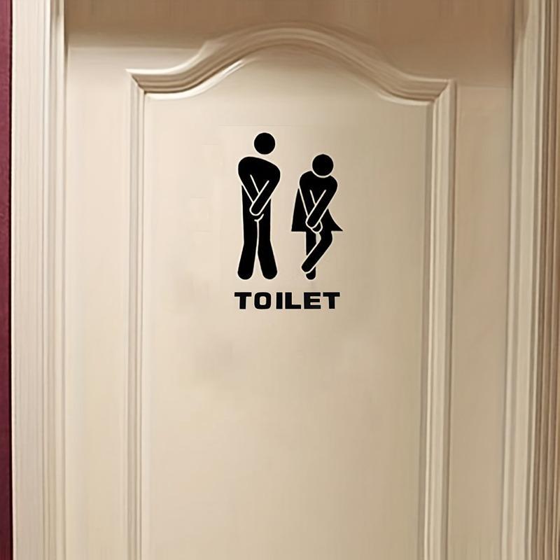 Summer Toilet Sign Sticker, 1 Count Man Woman Toilet Sticker, Diy ...
