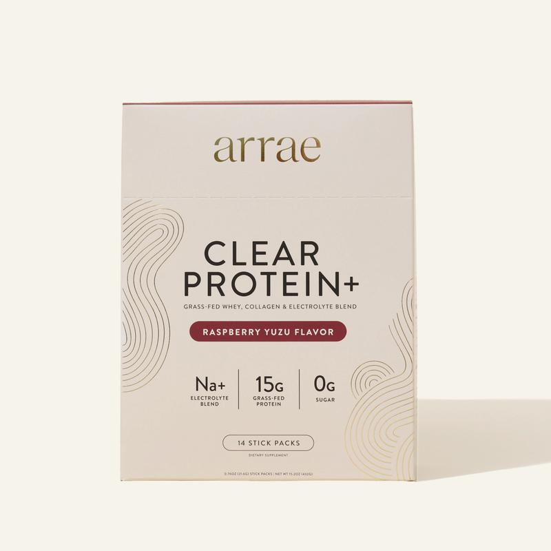Arrae Clear Protein+ | 15g Grass Fed Whey, Collagen, & Electrolytes ...