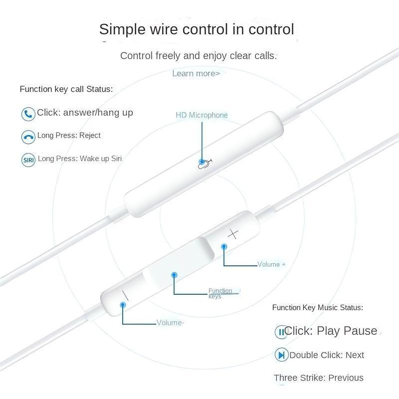 Wired earphones Mobile Wired Earphones Original Headphones for iPhone ...