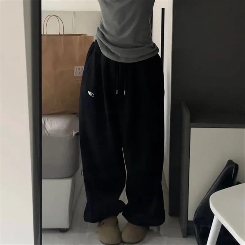 Gray Oversized Loose Sweatpants for Women Harajuku Style Korean Fashion ...