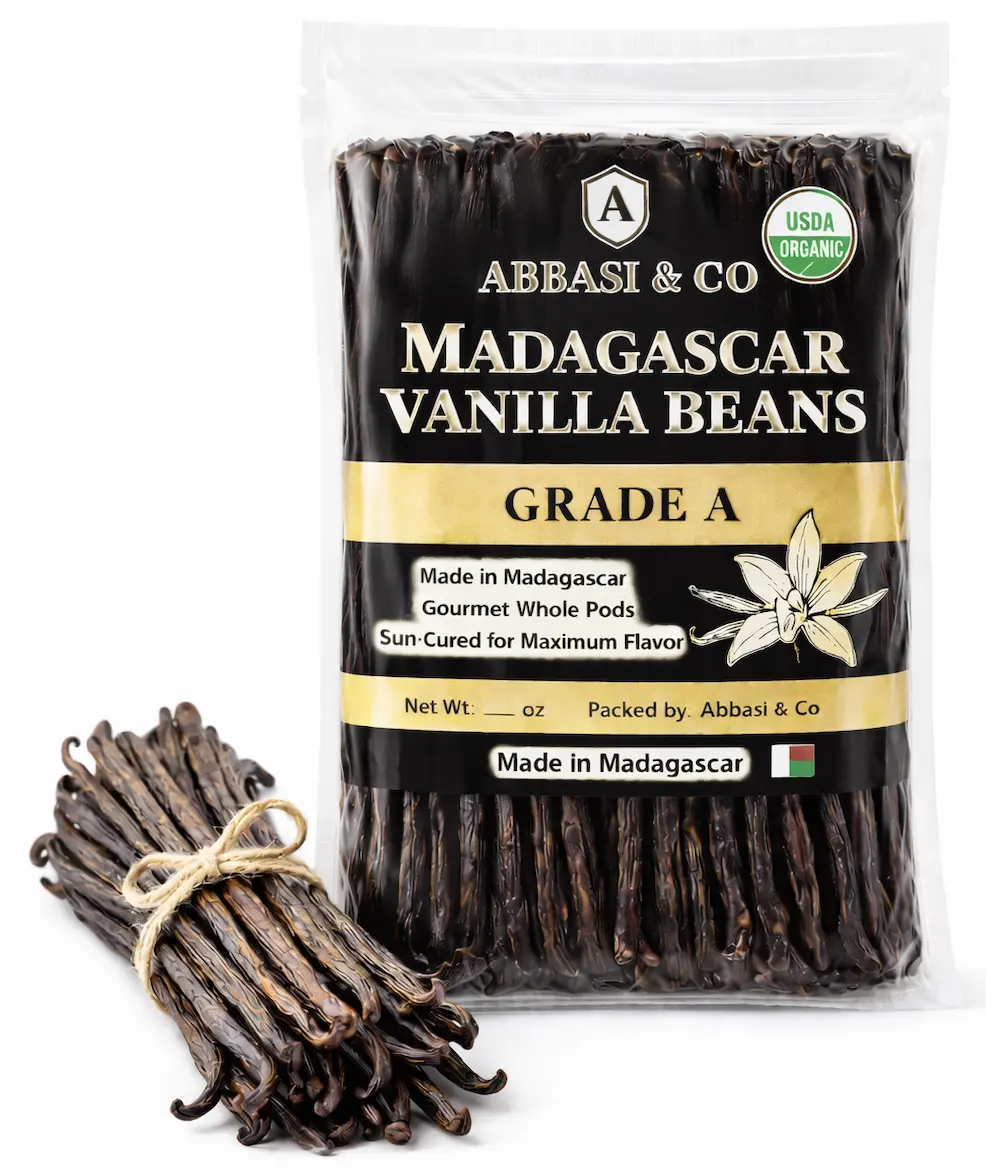 Organic Madagascar Vanilla Beans. Whole Grade A Vanilla Pods for ...