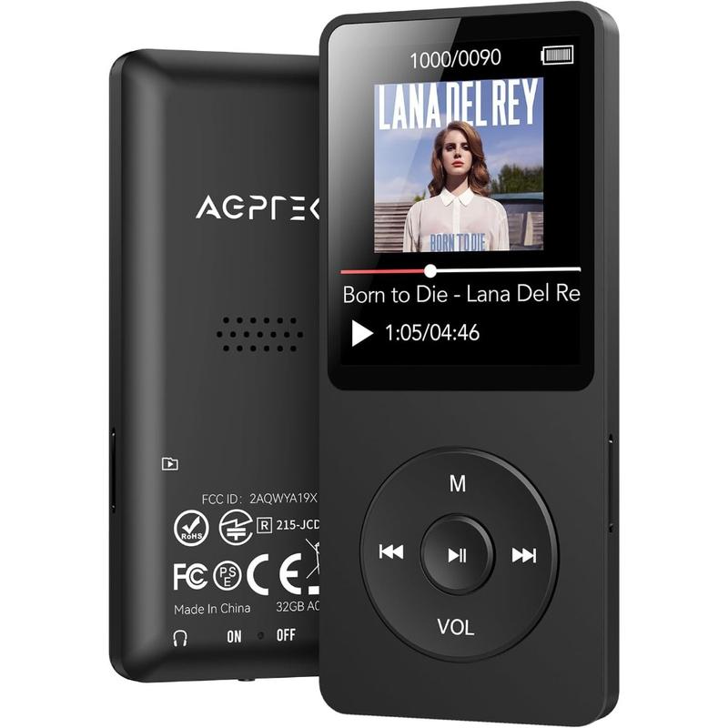 MP3 Player with Bluetooth 5.3, 1.8 inch Portable Music Player with ...