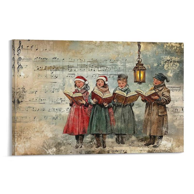 Vintage Victorian Christmas Carolers Wall Art – Rustic Farmhouse ...