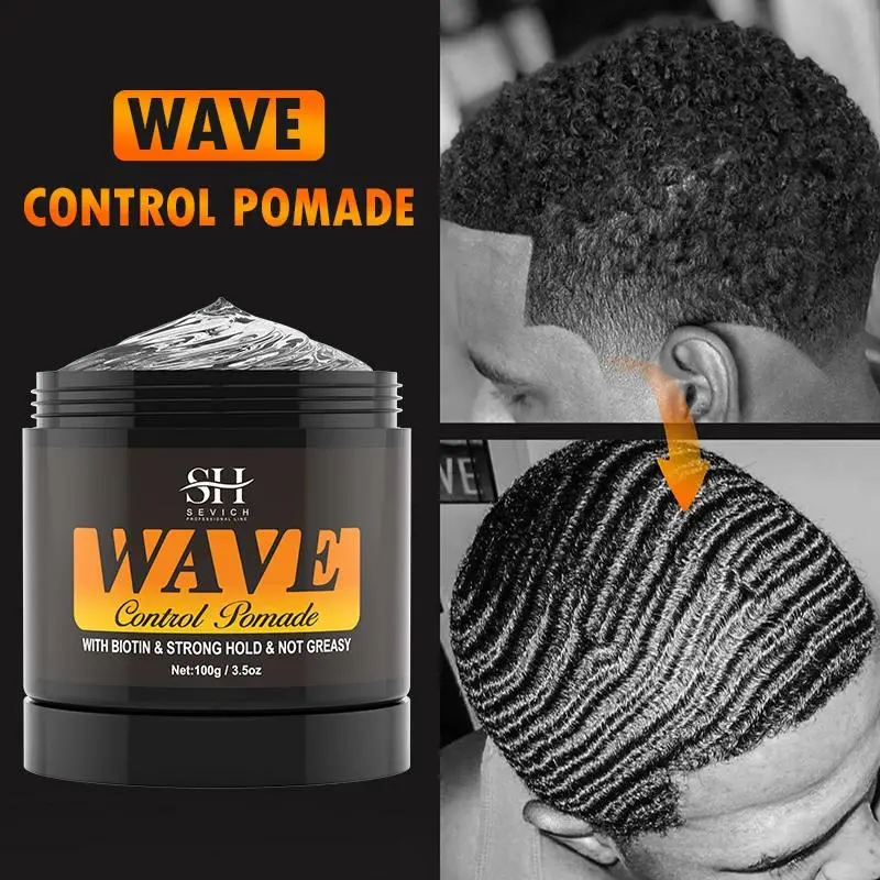 Biotin Wave Pomade For Deep Waves 360 Strong Hold Hair Styling Cream ...
