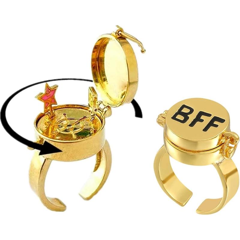 Spongebob Rings BFF, Friends Forever Bff Rings, 14k Gold Opening ...
