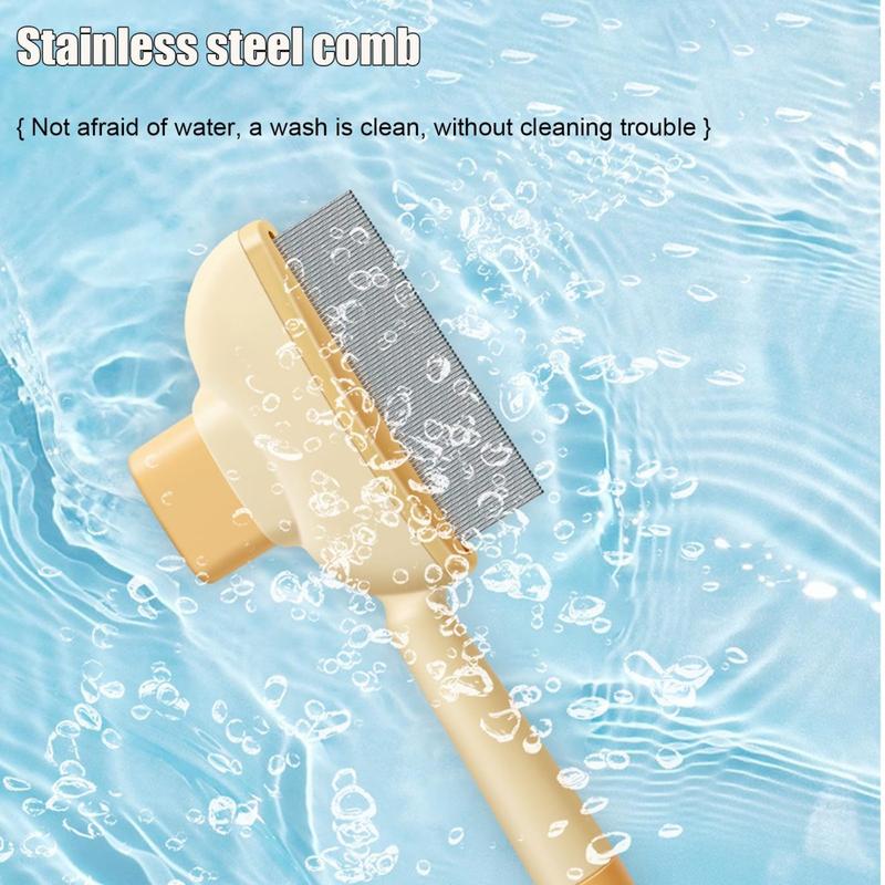Flea Comb for Cats Dogs Brush for Shedding Pet Hair Removal Comb with ...
