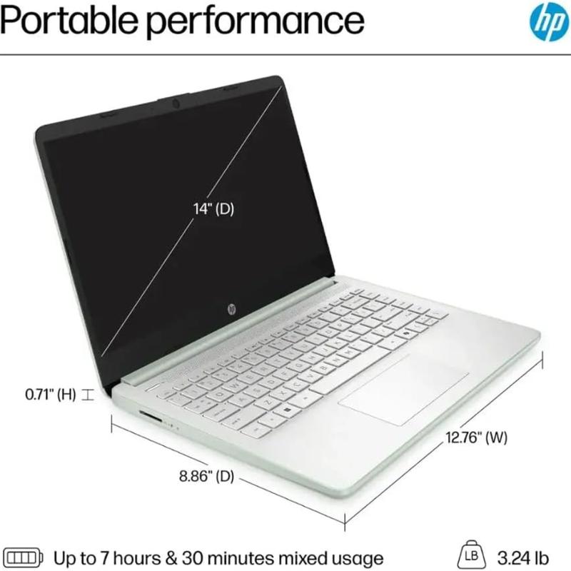 HP Business Portable Laptop, 14 Inch HD Display, Windows 11 Pro , Intel ...