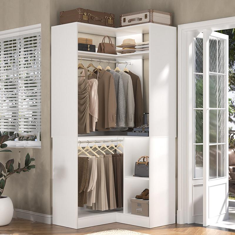 Upgrated Corner Closet System with Shelves, 34’’ Walk-in Closet ...