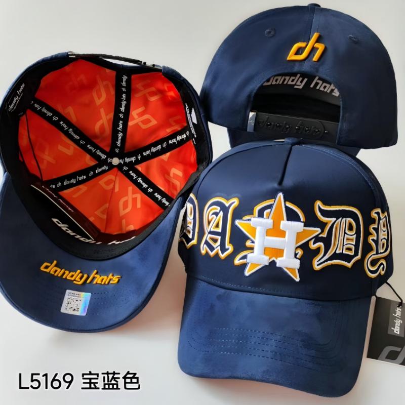 Dandy Hats Royal Blue Cap: Bold 'H' Star Logo + Contrast Orange Lining ...