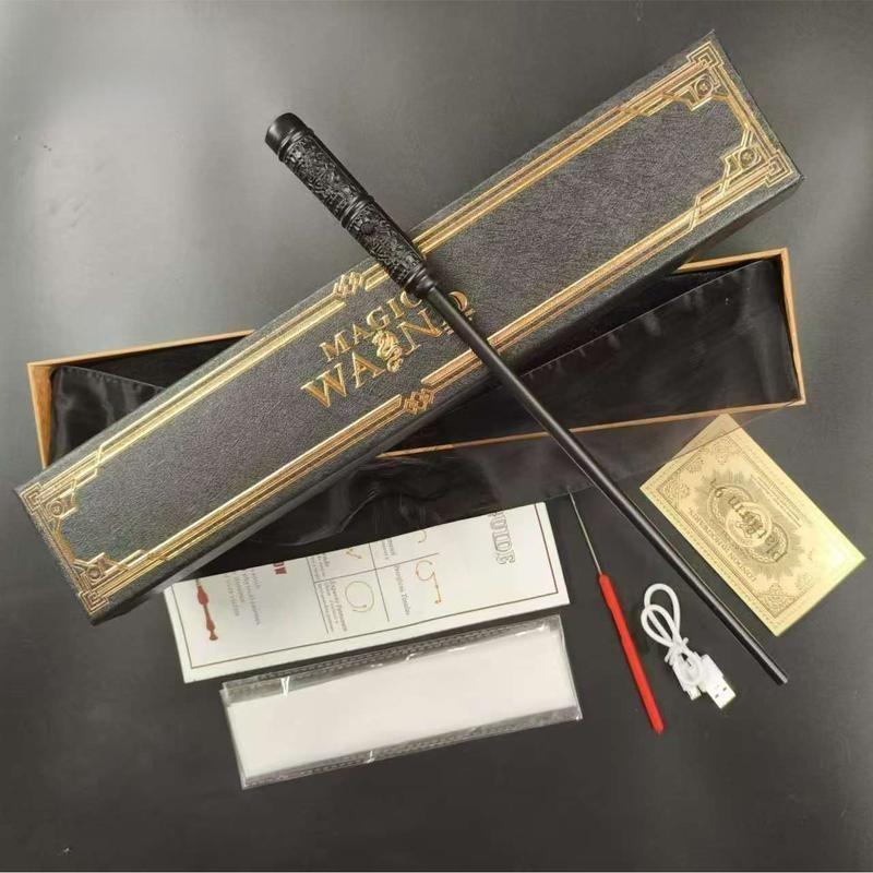 Flame-Effect Magic Wand - Realistic Magic Stick for Halloween Cosplay ...