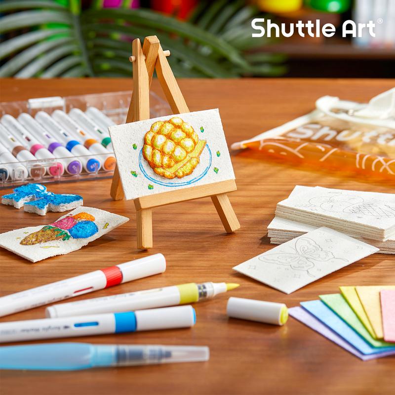 Shuttle Art 44 Pcs Magic Foam Texture Painting Kit, Including 28 Pcs ...