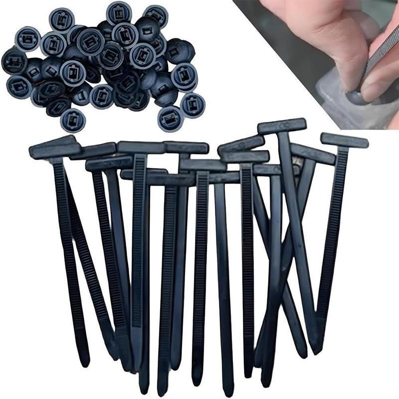 Nylon Universal Cable Tie Buckle, Heavy Duty Self-Locking Nylon Zip ...