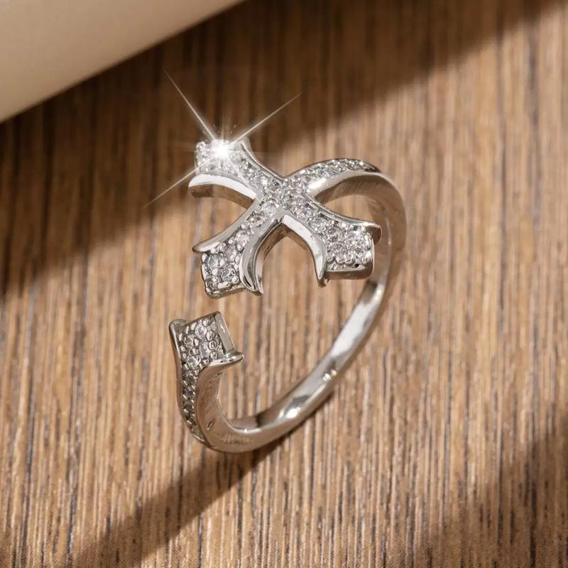 Cross Faith Ring - Adjustable Inspirational Jewelry - TikTok Shop