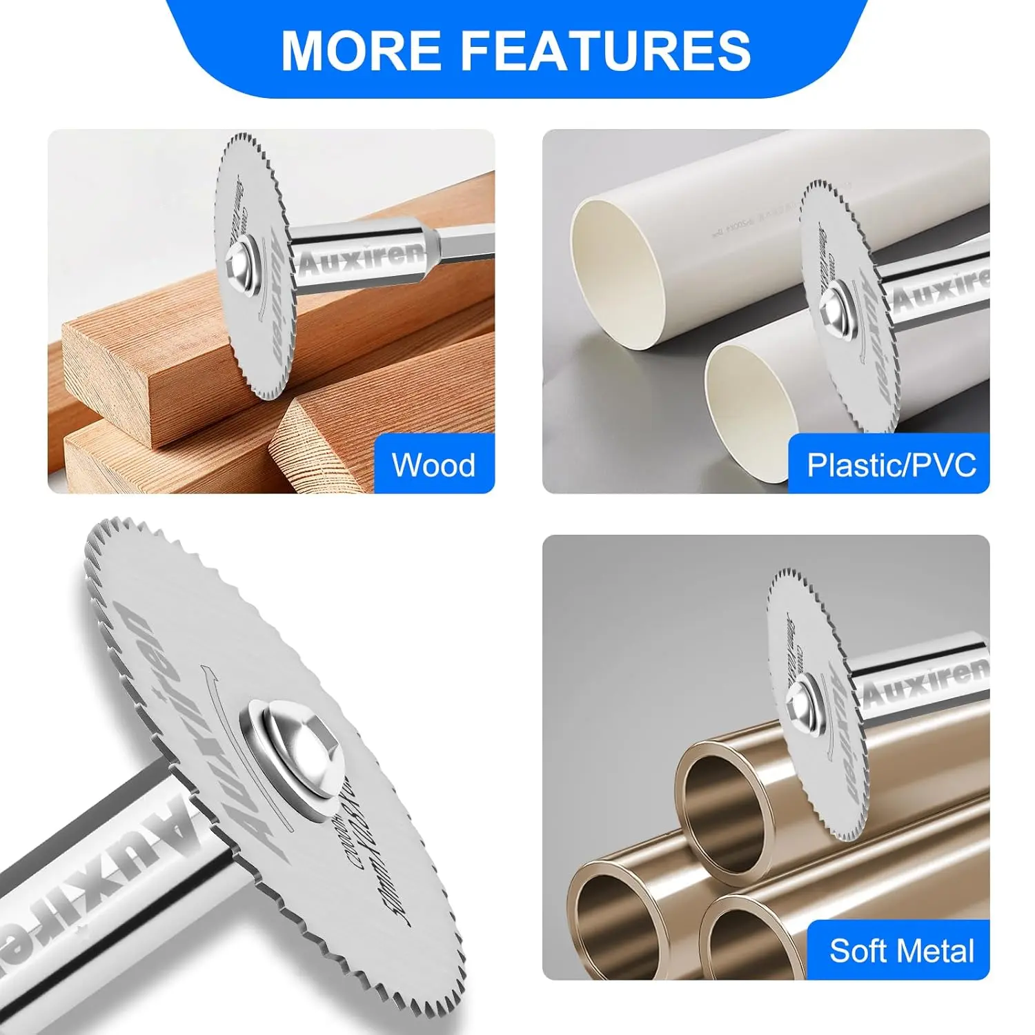 Bates- PVC Pipe Inside Cutter with 6 Saw Blades, 1/4" Hex Shank, 1-1/4 ...