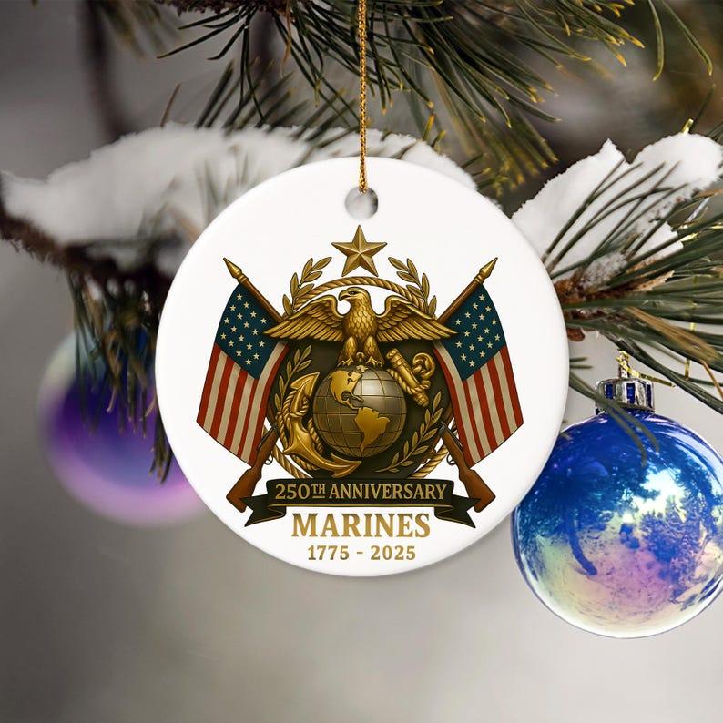 Marines 1775–2025 Ornament, 250th Anniversary USMC Keepsake, American ...