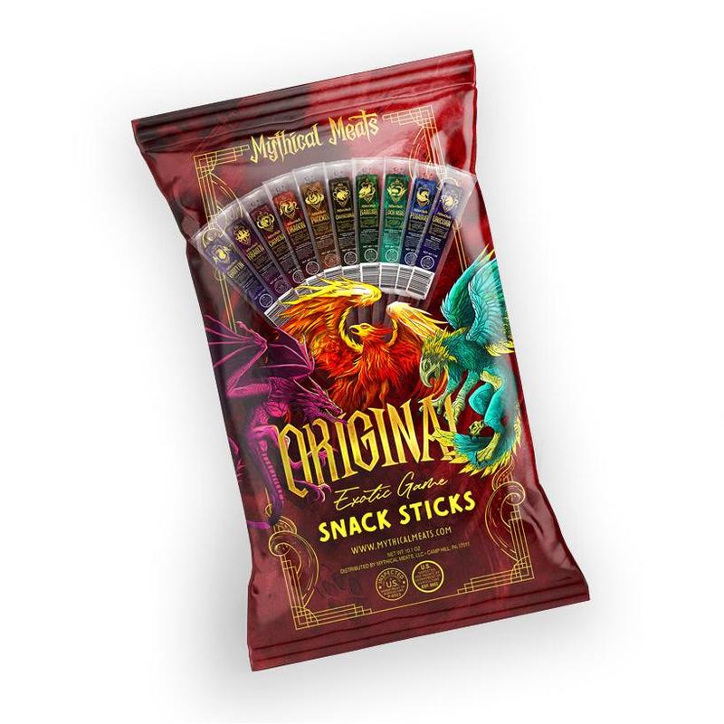 Mythical Meats Original Variety Pack - Pack of 10 1 OZ. Exotic Game ...