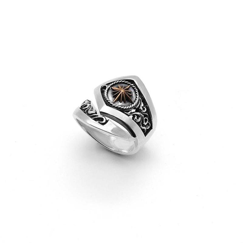 Retro fashion cool alien sun god ring trendy niche hip-hop punk street ...