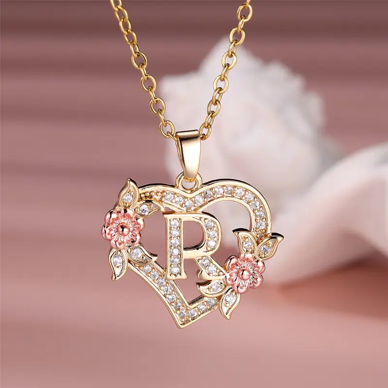 necklace with a rose - TikTok Shop