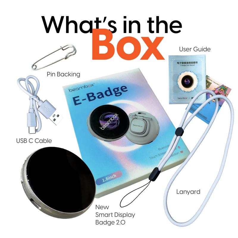 Beambox E-Badge Customizable Smart Digital Display Badge with IPS ...