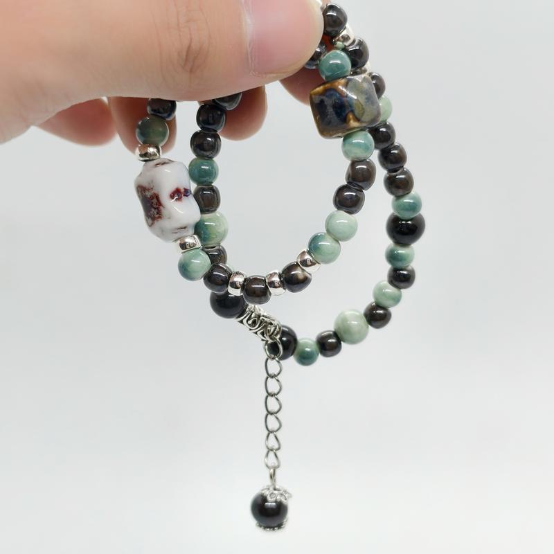 Cloud Mountain Meditation Handmade Ceramic Double-Band Bracelet ...