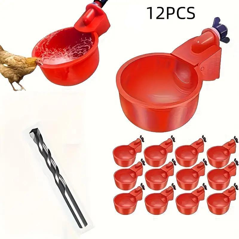 Automatic Chicken Water Dispenser, 12pcs/set Durable Self Stop Feeder ...
