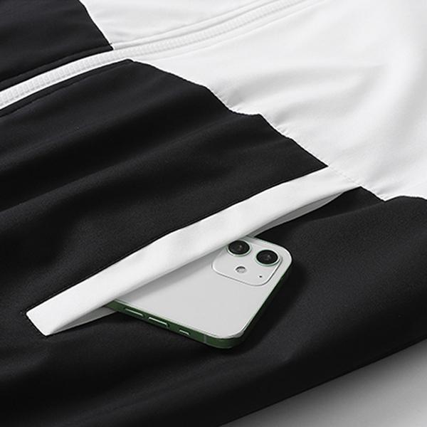 Color block hooded men's sports suit, trendy casual style clothing, the ...