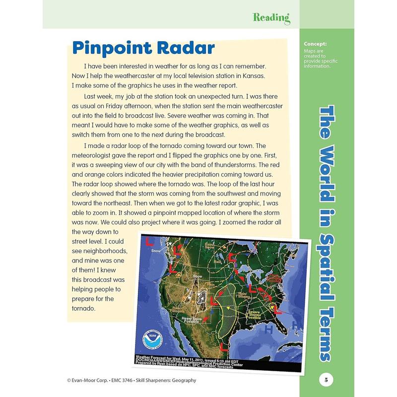 Evan-Moor Skill Sharpeners Geography Workbook, Grade 6, Fun Projects ...