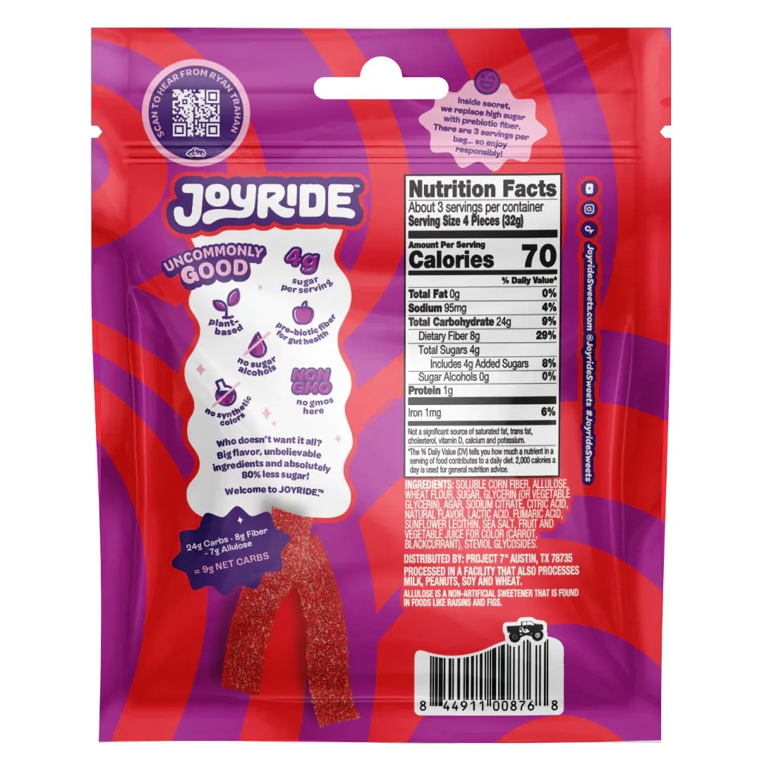 Joyride Sweets Joyride Candy Sour Candy Strips - 3.5oz-Gummy Candy, 80% ...