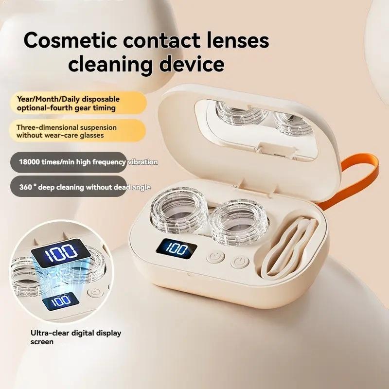 Contact Lens Cleaner - Portable Ultrasonic Case, Small Electric Device ...