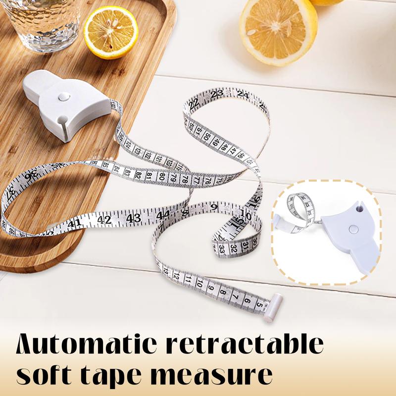 Body Measuring Tape 60 Inch, White,3D Automatic Lock for Accurate Waist ...